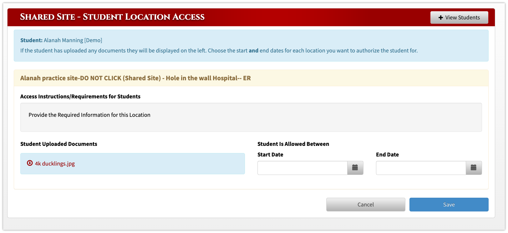(Clinical Shared Site) Manage Students Access – Platinum Education ...