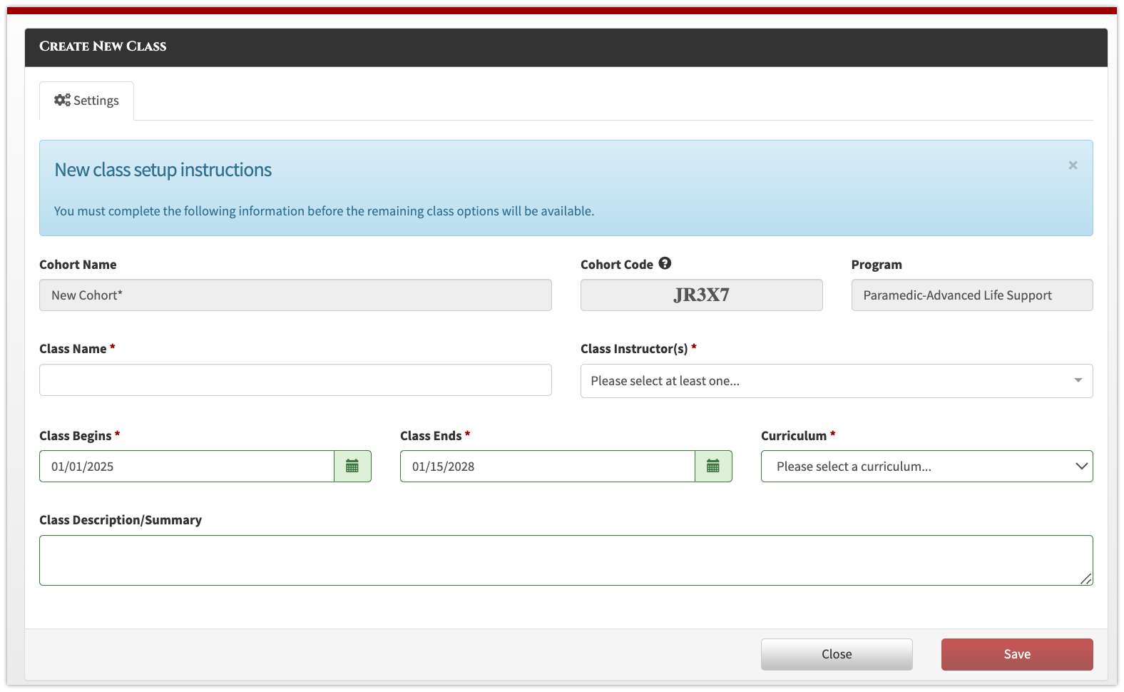 (Instructor) Edit Class [PlatinumEd] – Platinum Education Knowledgebase