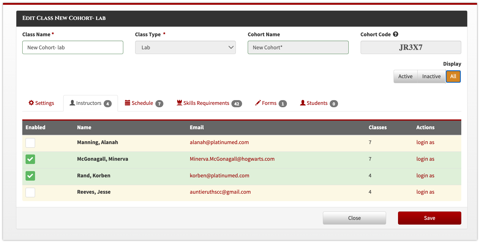(Instructor) Edit Class [PlatinumEd] – Platinum Education Knowledgebase