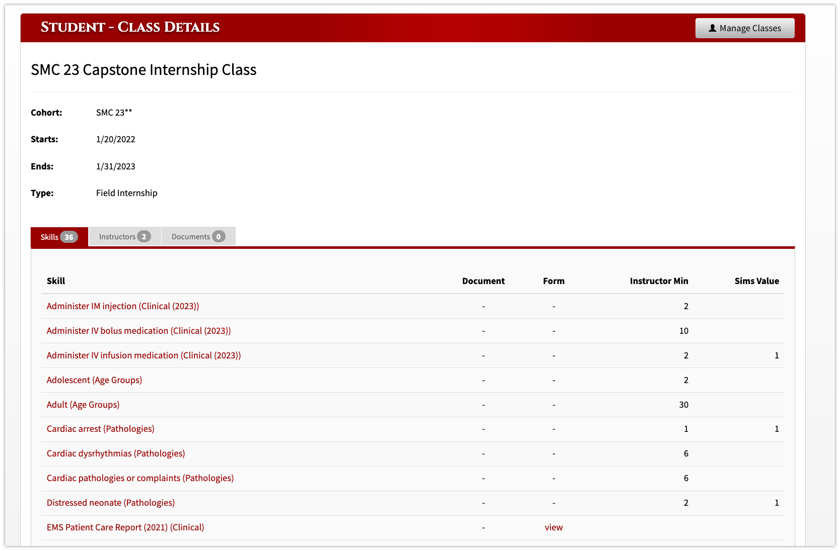 (Student) View My Classes – Platinum Education Knowledgebase