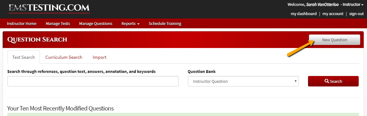 (Instructor) Creating Questions in EMSTesting or Platinum Tests ...