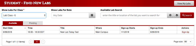 (Student) Manage Labs [EMS] – Platinum Education Knowledgebase