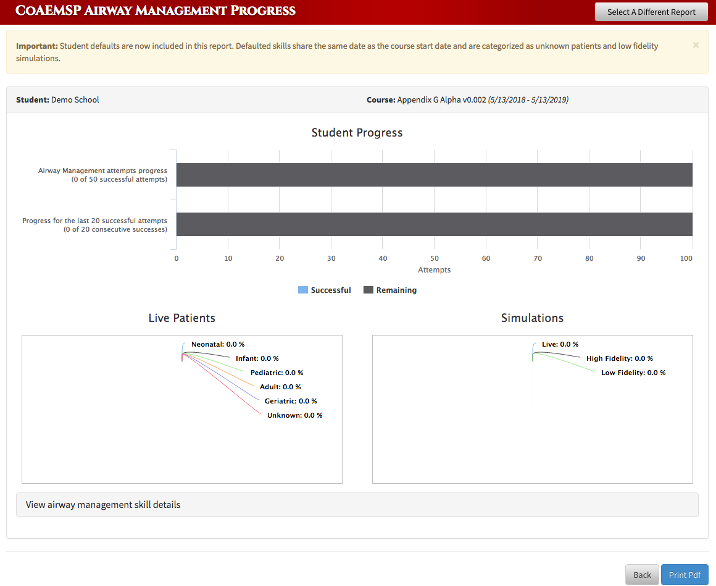 (Instructor) CoAEMSP Airway Management Progress Report [EMS] – Platinum Education Knowledgebase