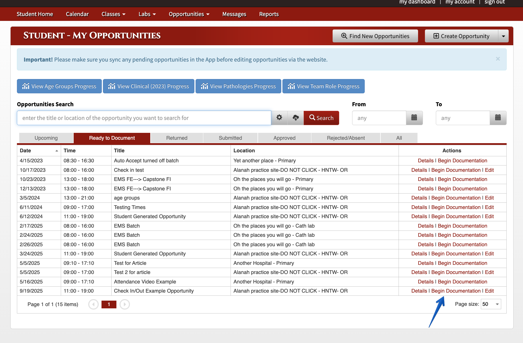 (Student) Checking In and Out – Platinum Education Knowledgebase