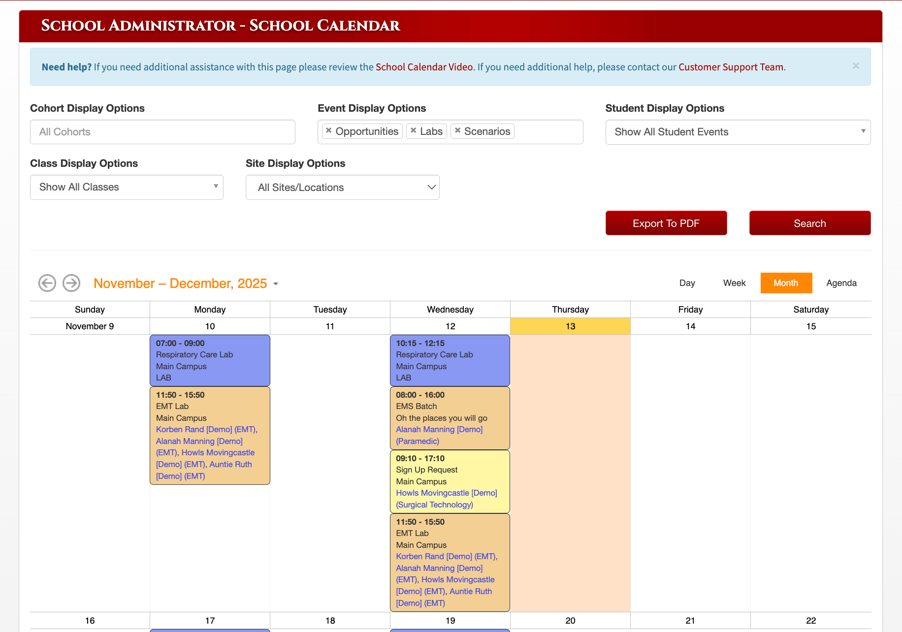 (School) School Calendar – Platinum Education Knowledgebase