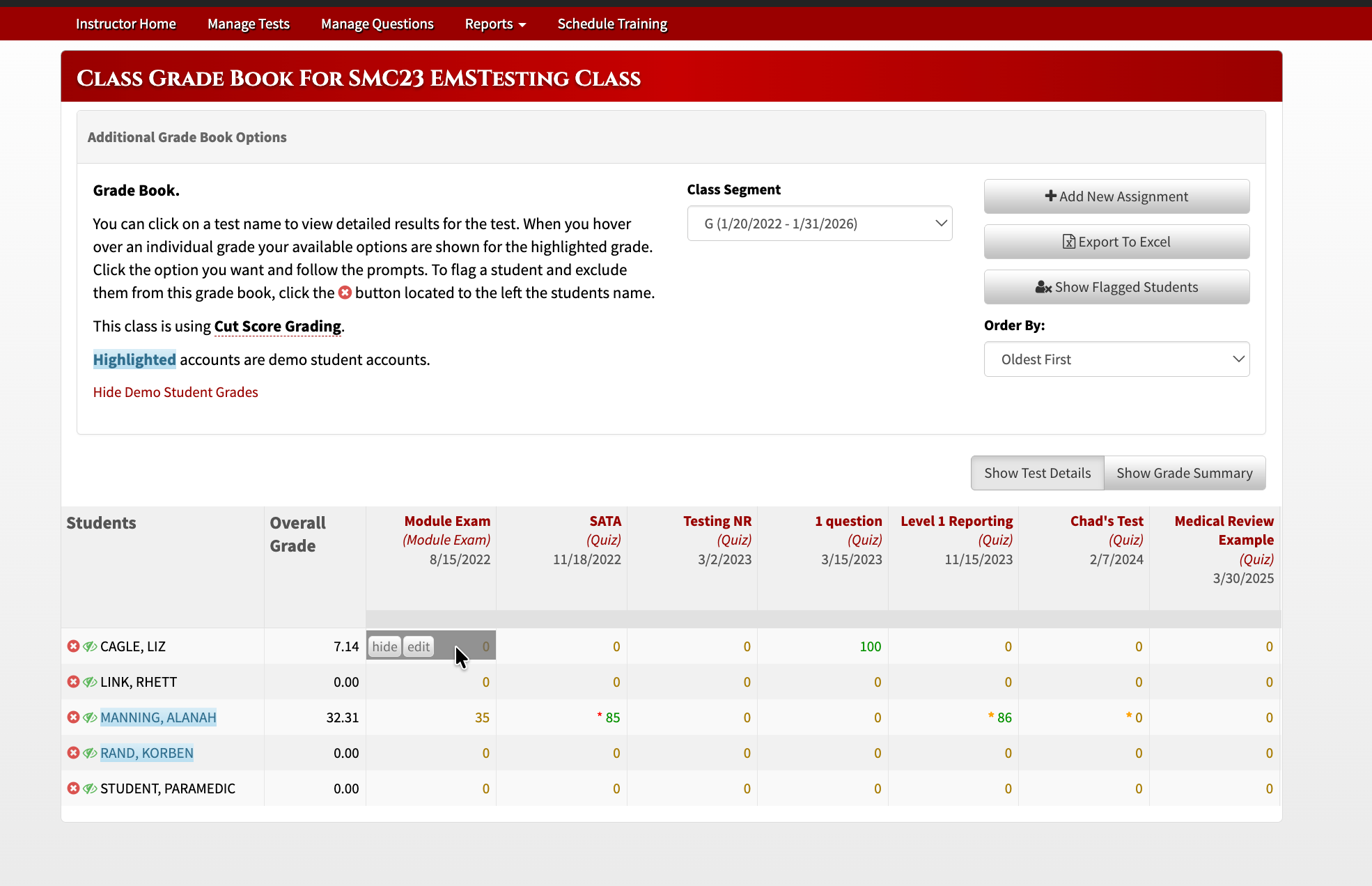 (Instructor) Omitting a Grade in the Grade Book – Platinum Education ...