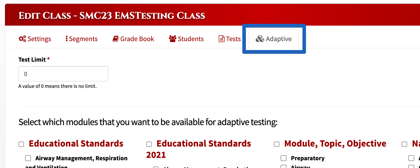 (Instructor) Enabling Computer Adaptive Testing for your Students ...