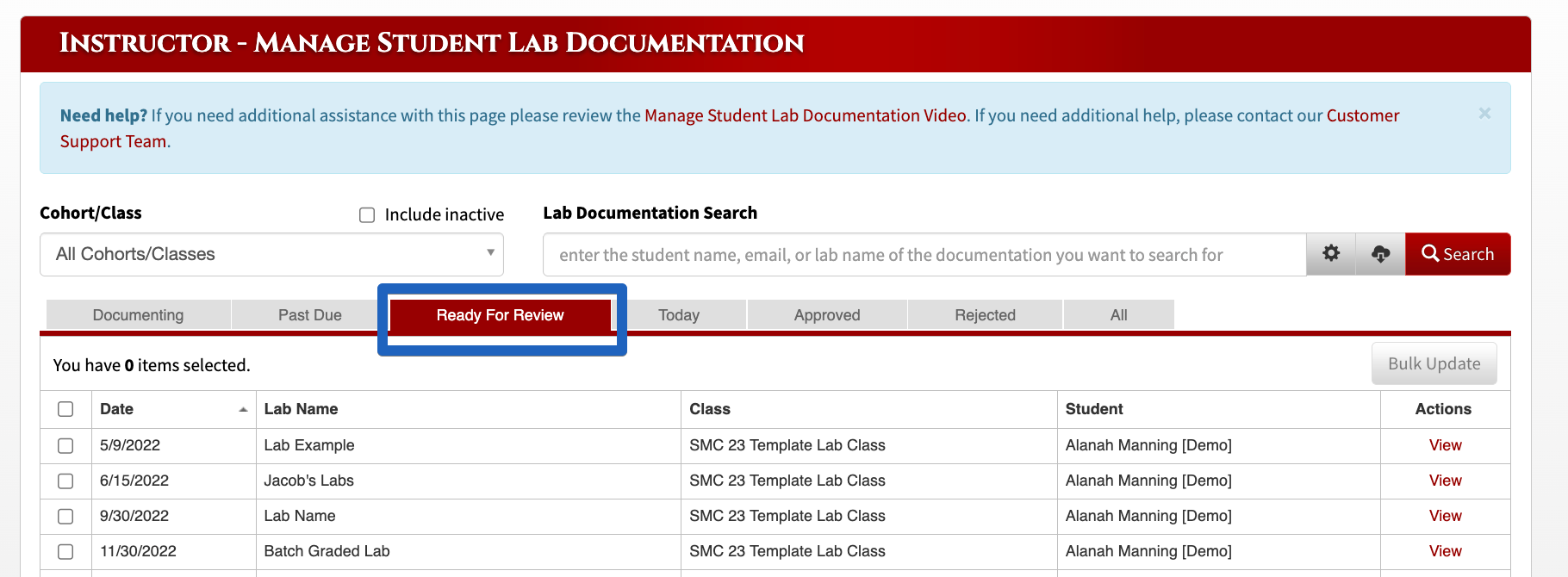 (Instructor) Manage Student Lab Documentation – Platinum Education ...