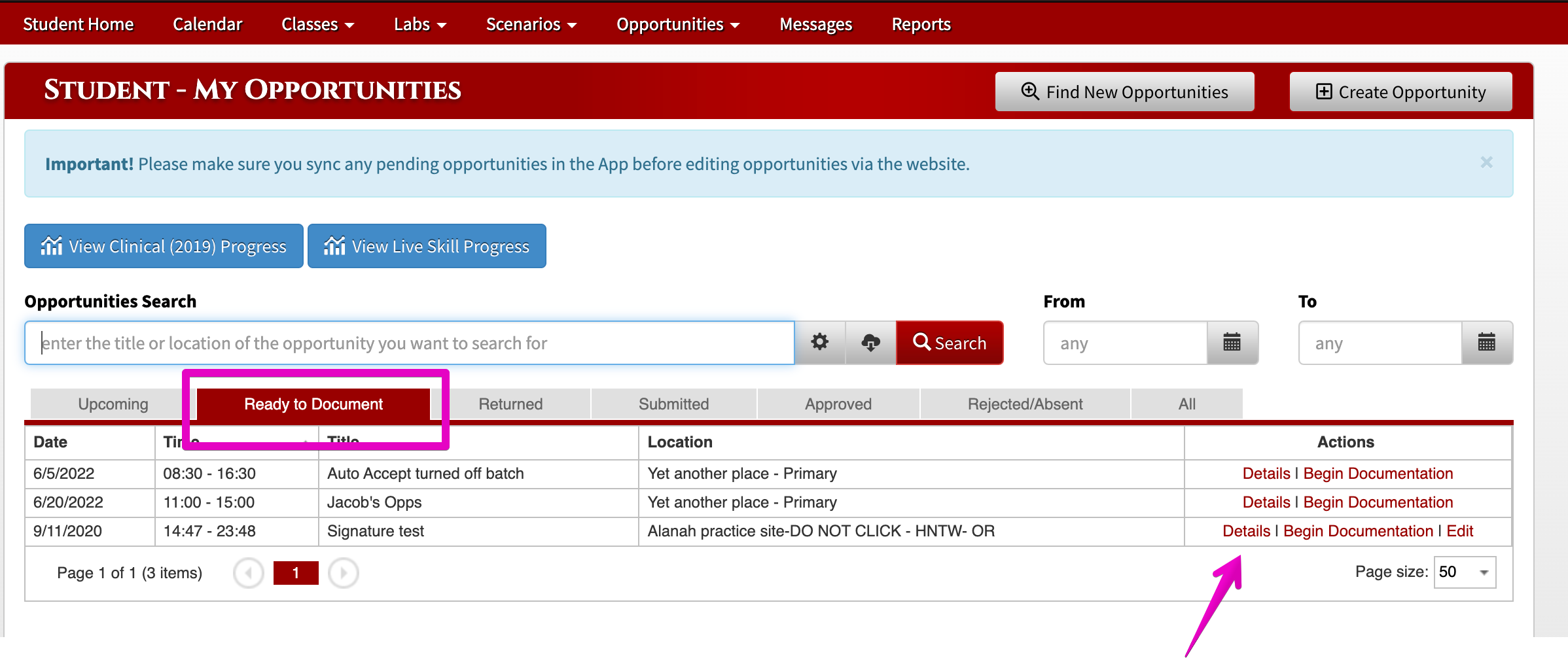 (Student) Requesting Removal or Marking Absent from an Opportunity ...