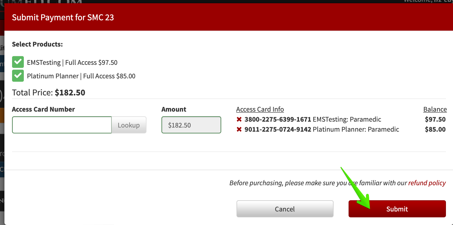(Student) Using an Access Card – Platinum Education Knowledgebase